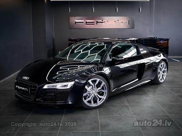 Black Audi R8 2014 in Tallinn, with an engine capacity of 5.20 L and mileage of 15 thousand km for 104900 €, photo 1 on AUTOMOTO.COM.LV
