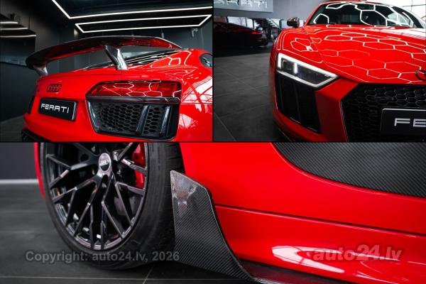 Red Audi R8 2016 in Tallinn, with an engine capacity of 5.20 L and mileage of 78 thousand km for 119900 €, photo 4 on AUTOMOTO.COM.LV