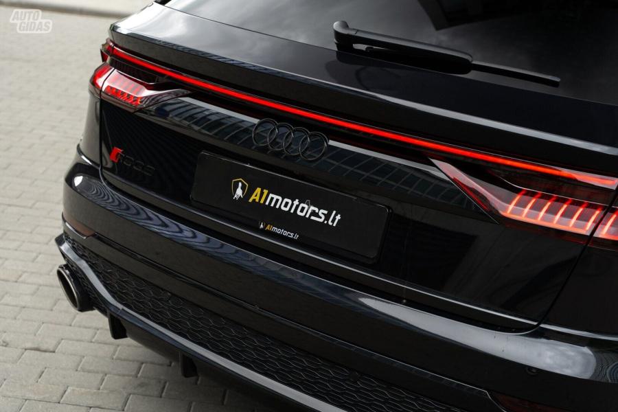 Black Audi RS Q8 2021 in Vilnius, with an engine capacity of 4.00 L and mileage of 54 thousand km for 95000 €, photo 9 on AUTOMOTO.COM.LV