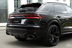 Black Audi RS Q8 2021 in Vilnius, with an engine capacity of 4.00 L and mileage of 54 thousand km for 95000 €, photo 14 on AUTOMOTO.COM.LV