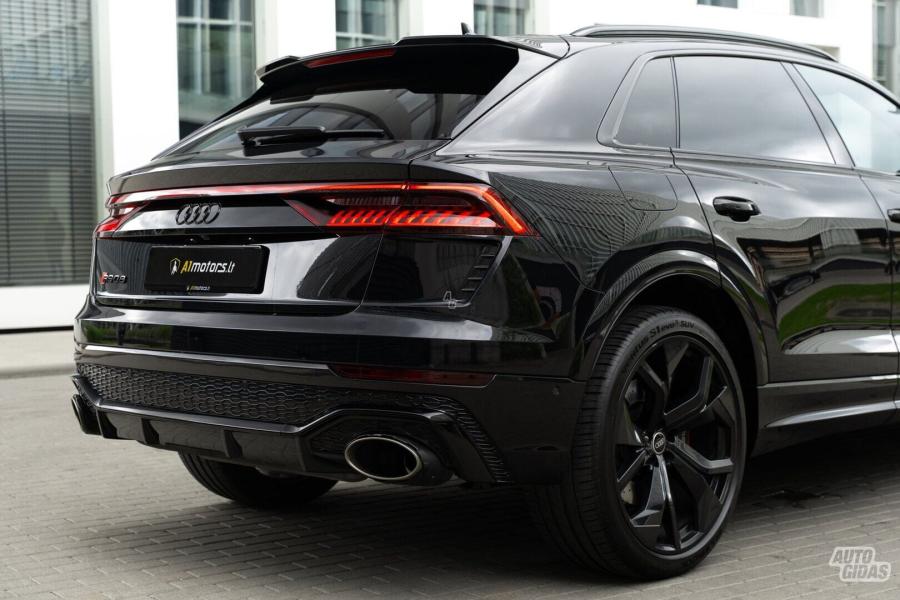 Black Audi RS Q8 2021 in Vilnius, with an engine capacity of 4.00 L and mileage of 54 thousand km for 95000 €, photo 14 on AUTOMOTO.COM.LV