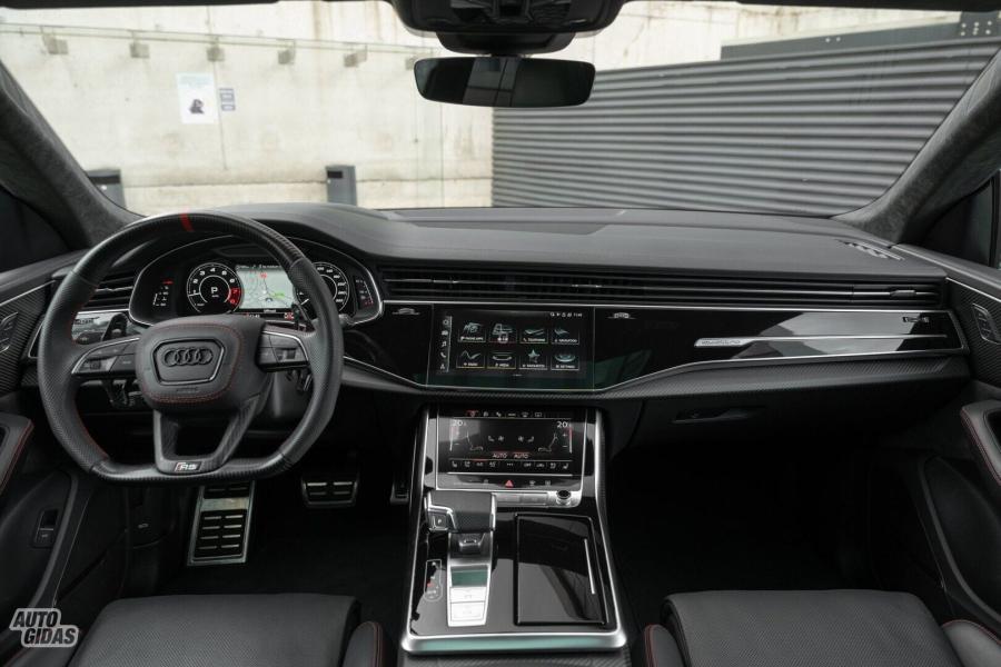 Black Audi RS Q8 2021 in Vilnius, with an engine capacity of 4.00 L and mileage of 54 thousand km for 95000 €, photo 20 on AUTOMOTO.COM.LV