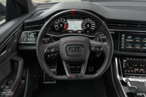 Black Audi RS Q8 2021 in Vilnius, with an engine capacity of 4.00 L and mileage of 54 thousand km for 95000 €, photo 21 on AUTOMOTO.COM.LV