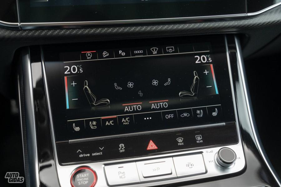 Black Audi RS Q8 2021 in Vilnius, with an engine capacity of 4.00 L and mileage of 54 thousand km for 95000 €, photo 32 on AUTOMOTO.COM.LV