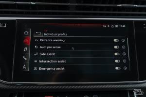 Black Audi RS Q8 2021 in Vilnius, with an engine capacity of 4.00 L and mileage of 54 thousand km for 95000 €, photo 35 on AUTOMOTO.COM.LV