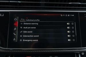 Melns Audi RS Q8 2021 Viļņa, ar dzinēja tilpumu 4.00 L un nobraukumu 54 tūkst. km par 92500 €, foto 35 vietnē AUTOMOTO.COM.LV