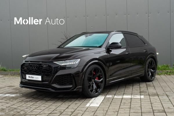 Melns Audi RS Q8 2021 Viļņa, ar dzinēja tilpumu 4.00 L un nobraukumu 72 tūkst. km par 88000 €, foto  vietnē AUTOMOTO.COM.LV