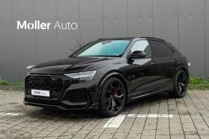 Melns Audi RS Q8 2021 Viļņa, ar dzinēja tilpumu 4.00 L un nobraukumu 72 tūkst. km par 88000 €, foto  vietnē AUTOMOTO.COM.LV