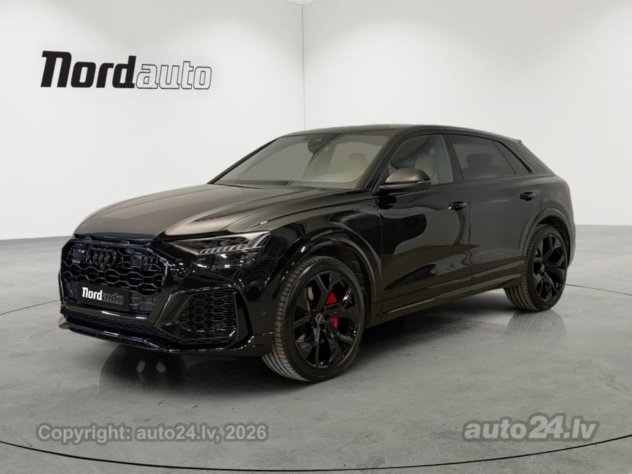 Melns Audi RS Q8 2024 Tallina, ar dzinēja tilpumu 4.00 L un nobraukumu 44 tūkst. km par 96900 €, foto 1 vietnē AUTOMOTO.COM.LV
