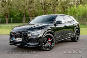 Melns Audi RS Q8 2022 Pērnava, ar dzinēja tilpumu 4.00 L un nobraukumu 107 tūkst. km par 93900 €, foto  vietnē AUTOMOTO.COM.LV