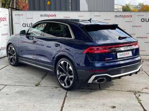 Blue Audi RS Q8 2020 in Vilnius, with an engine capacity of 4.00 L and mileage of 76 thousand km for 89999 €, photo 5 on AUTOMOTO.COM.LV