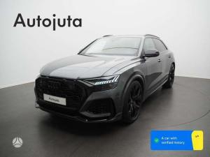 Pelēks Audi RS Q8 2020 Viļņa, ar dzinēja tilpumu 4.00 L un nobraukumu 71 tūkst. km par 93000 €, foto  vietnē AUTOMOTO.COM.LV