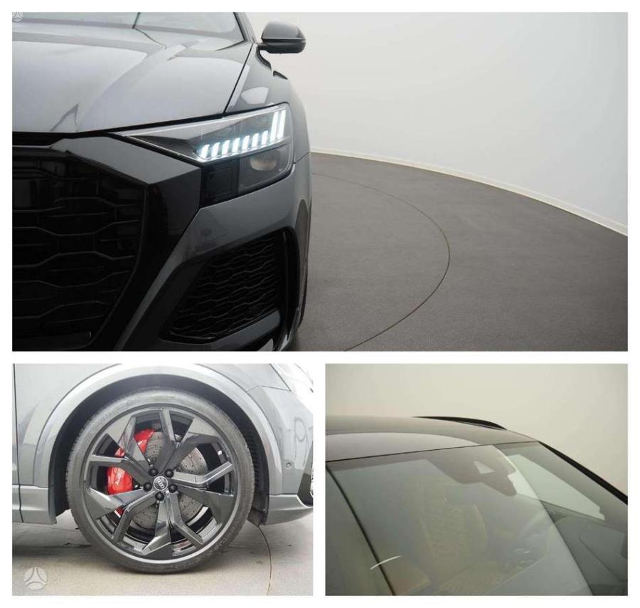 Grey Audi RS Q8 2020 in Vilnius, with an engine capacity of 4.00 L and mileage of 71 thousand km for 93000 €, photo 7 on AUTOMOTO.COM.LV