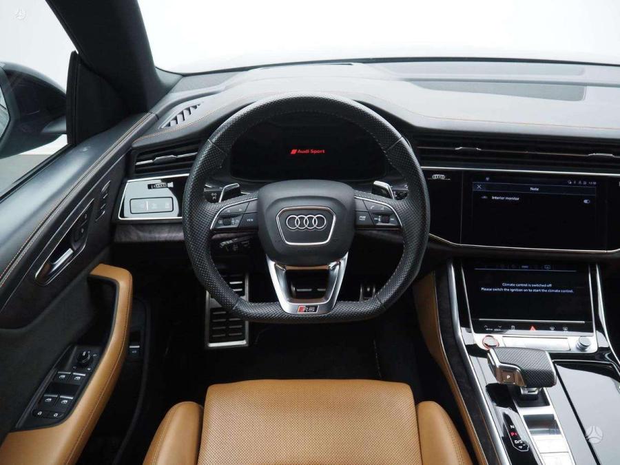 Grey Audi RS Q8 2020 in Vilnius, with an engine capacity of 4.00 L and mileage of 71 thousand km for 93000 €, photo 17 on AUTOMOTO.COM.LV