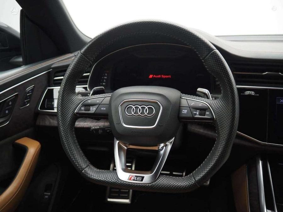 Grey Audi RS Q8 2020 in Vilnius, with an engine capacity of 4.00 L and mileage of 71 thousand km for 93000 €, photo 19 on AUTOMOTO.COM.LV