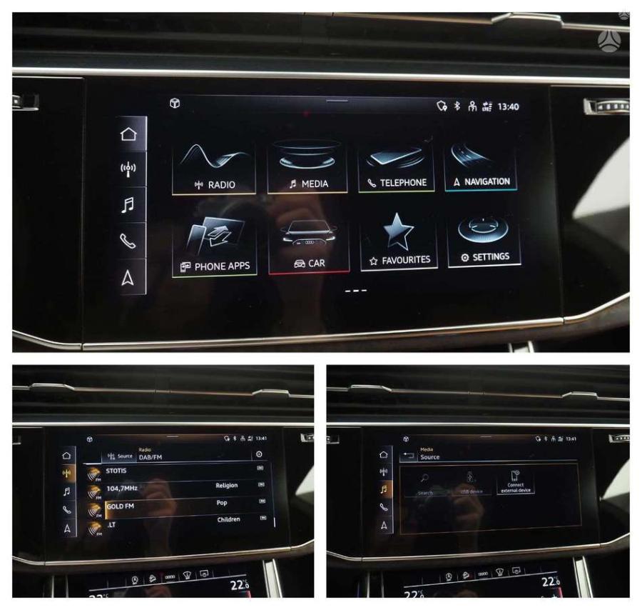 Grey Audi RS Q8 2020 in Vilnius, with an engine capacity of 4.00 L and mileage of 71 thousand km for 93000 €, photo 20 on AUTOMOTO.COM.LV