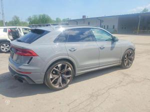 Grey Audi RS Q8 2023 in Klaipeda, with an engine capacity of 4.00 L and mileage of 41 thousand km for 40000 €, photo  on AUTOMOTO.COM.LV