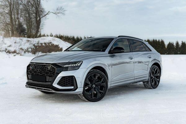Grey Audi RS Q8 2020 in Klaipeda, with an engine capacity of 4.00 L and mileage of 67 thousand km for 85000 €, photo 1 on AUTOMOTO.COM.LV