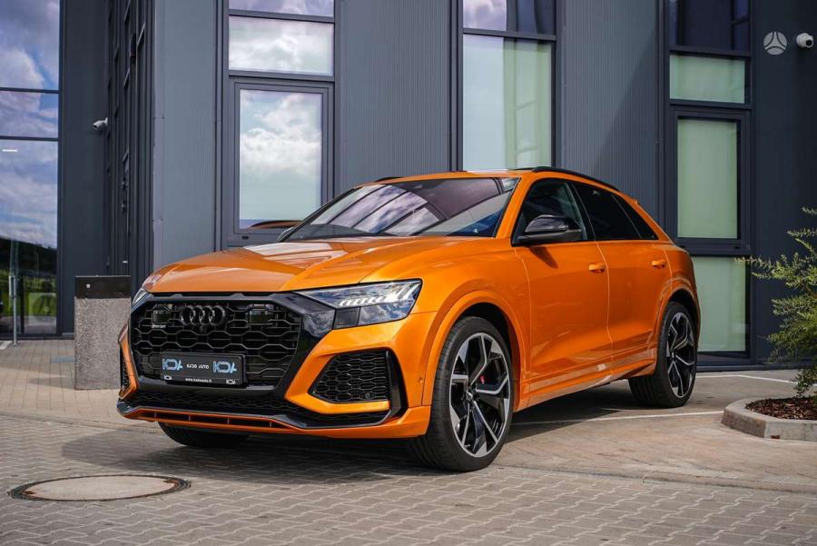 Oranžs Audi RS Q8 2020 Kauņa, ar dzinēja tilpumu 4.00 L un nobraukumu 136 tūkst. km par 65950 €, foto 3 vietnē AUTOMOTO.COM.LV