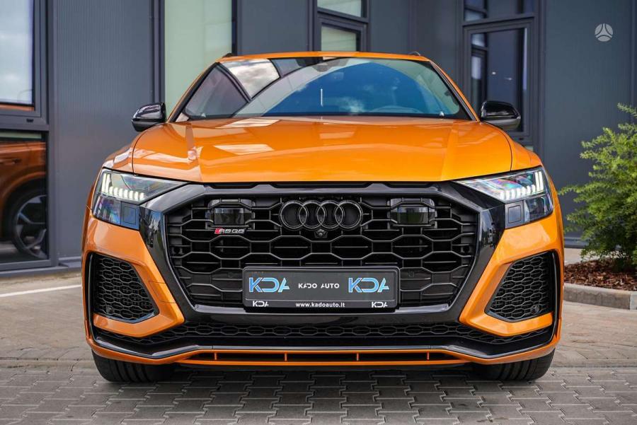 Oranžs Audi RS Q8 2020 Kauņa, ar dzinēja tilpumu 4.00 L un nobraukumu 136 tūkst. km par 65950 €, foto 5 vietnē AUTOMOTO.COM.LV