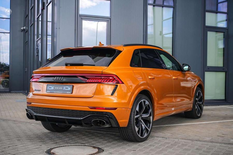 Oranžs Audi RS Q8 2020 Kauņa, ar dzinēja tilpumu 4.00 L un nobraukumu 136 tūkst. km par 65950 €, foto 12 vietnē AUTOMOTO.COM.LV