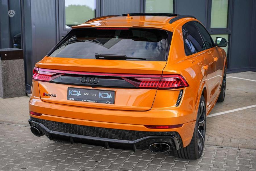 Oranžs Audi RS Q8 2020 Kauņa, ar dzinēja tilpumu 4.00 L un nobraukumu 136 tūkst. km par 65950 €, foto 15 vietnē AUTOMOTO.COM.LV