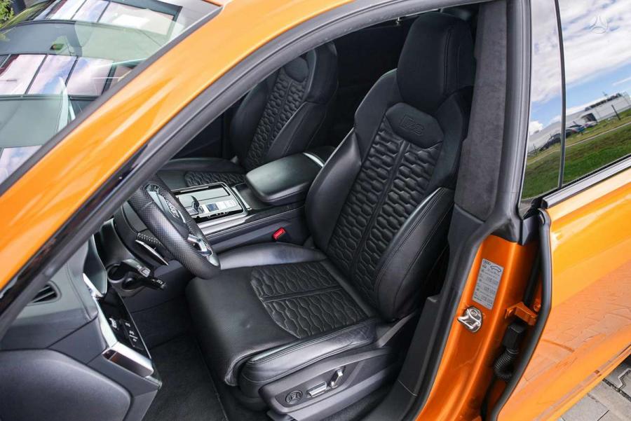 Oranžs Audi RS Q8 2020 Kauņa, ar dzinēja tilpumu 4.00 L un nobraukumu 136 tūkst. km par 65950 €, foto 31 vietnē AUTOMOTO.COM.LV