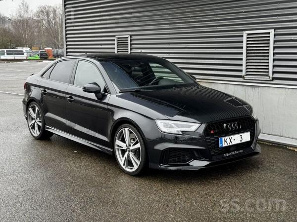 Black Audi RS3 2019 in Riga, with an engine capacity of 2.50 L and mileage of 92 thousand km for 37900 €, photo 6 on AUTOMOTO.COM.LV