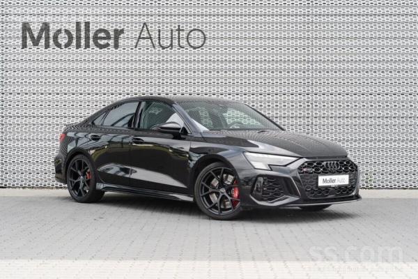 Black Audi RS3 2024 in Riga, with an engine capacity of 2.50 L and mileage of 102 thousand km for 46900 €, photo 2 on AUTOMOTO.COM.LV