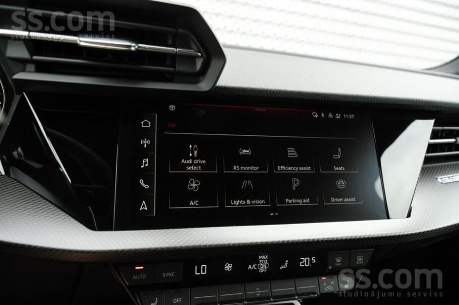 Black Audi RS3 2024 in Riga, with an engine capacity of 2.50 L and mileage of 102 thousand km for 46900 €, photo 23 on AUTOMOTO.COM.LV
