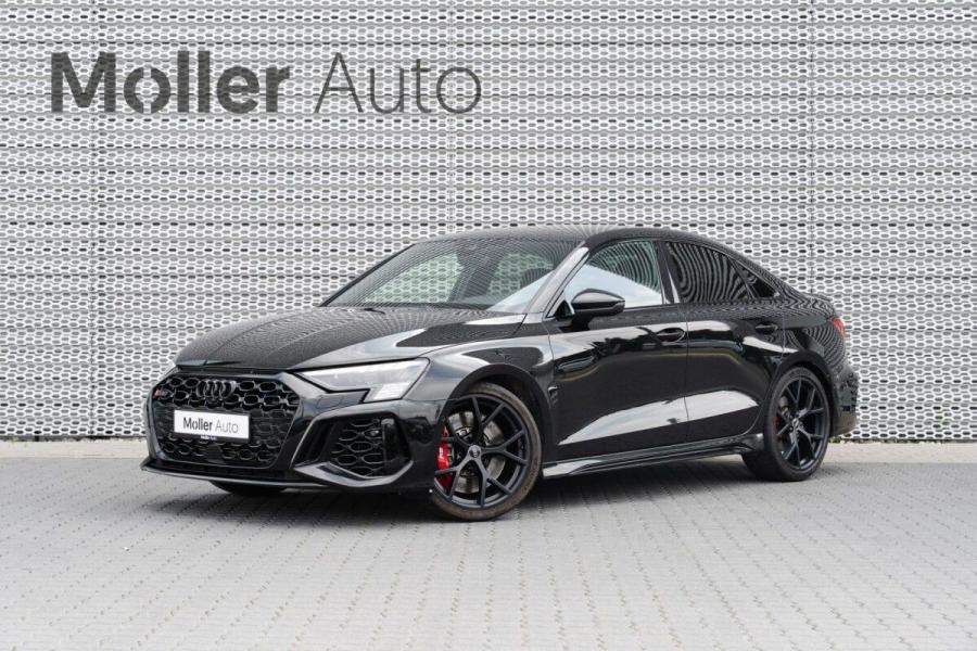 Black Audi RS3 2024 in Marupe, with an engine capacity of 2.50 L and mileage of 102 thousand km for 46900 €, photo 1 on AUTOMOTO.COM.LV