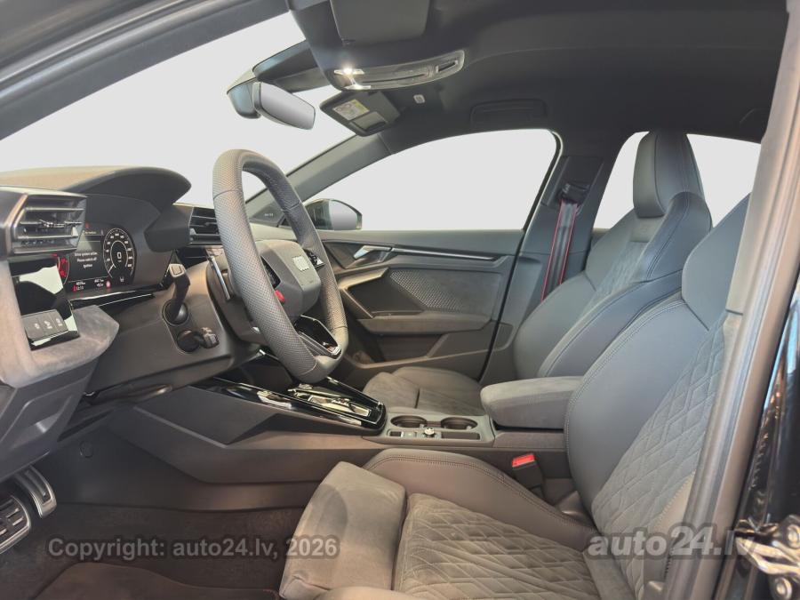 Black Audi RS3 2025 in Tallinn, with an engine capacity of 2.50 L and mileage of 5 thousand km for 67000 €, photo 7 on AUTOMOTO.COM.LV