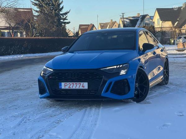 Blue Audi RS3 2024 in Ukmerge, with an engine capacity of 2.50 L and mileage of 40 thousand km for 39950 €, photo 4 on AUTOMOTO.COM.LV