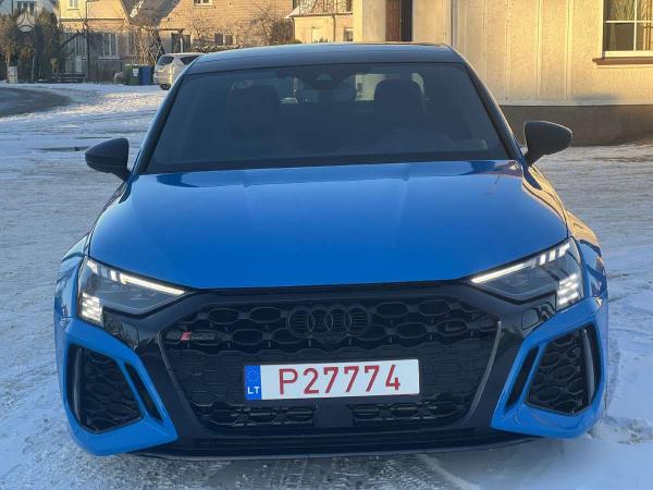 Blue Audi RS3 2024 in Ukmerge, with an engine capacity of 2.50 L and mileage of 40 thousand km for 39950 €, photo 5 on AUTOMOTO.COM.LV