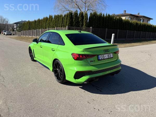 Green Audi RS3 2024 in Riga, with an engine capacity of 2.50 L and mileage of 53 thousand km for 51300 €, photo 3 on AUTOMOTO.COM.LV