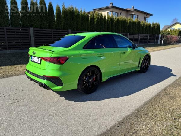Green Audi RS3 2024 in Riga, with an engine capacity of 2.50 L and mileage of 53 thousand km for 51300 €, photo 5 on AUTOMOTO.COM.LV