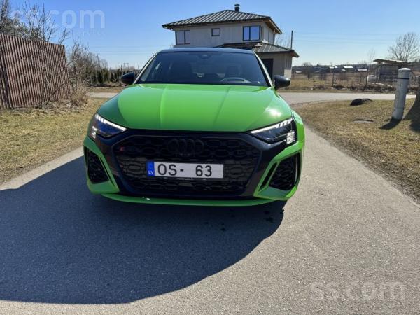 Green Audi RS3 2024 in Riga, with an engine capacity of 2.50 L and mileage of 53 thousand km for 51300 €, photo 8 on AUTOMOTO.COM.LV