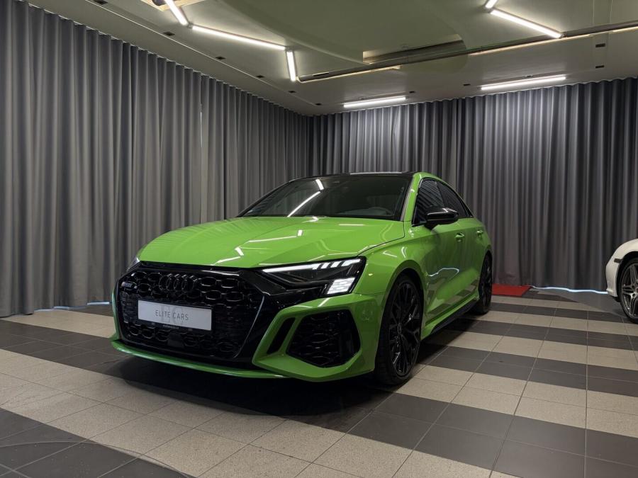 Green Audi RS3 2024 in Marupe, with an engine capacity of 2.50 L and mileage of 59 thousand km for 51300 €, photo 1 on AUTOMOTO.COM.LV