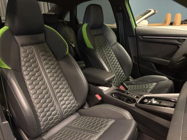 Green Audi RS3 2024 in Marupe, with an engine capacity of 2.50 L and mileage of 59 thousand km for 51300 €, photo 9 on AUTOMOTO.COM.LV