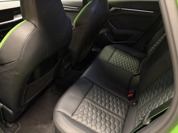 Green Audi RS3 2024 in Marupe, with an engine capacity of 2.50 L and mileage of 59 thousand km for 51300 €, photo 10 on AUTOMOTO.COM.LV