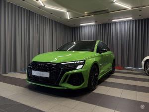 Green Audi RS3 2024 in Riga, with an engine capacity of 2.48 L and mileage of 59 thousand km for 51300 €, photo  on AUTOMOTO.COM.LV