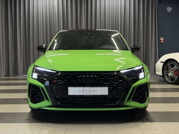Green Audi RS3 2024 in Riga, with an engine capacity of 2.48 L and mileage of 59 thousand km for 51300 €, photo 2 on AUTOMOTO.COM.LV