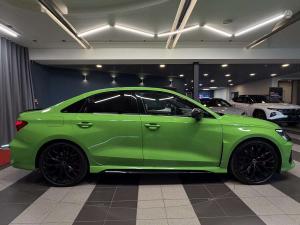Green Audi RS3 2024 in Riga, with an engine capacity of 2.48 L and mileage of 59 thousand km for 51300 €, photo 5 on AUTOMOTO.COM.LV