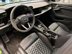 Green Audi RS3 2024 in Riga, with an engine capacity of 2.48 L and mileage of 59 thousand km for 51300 €, photo 11 on AUTOMOTO.COM.LV
