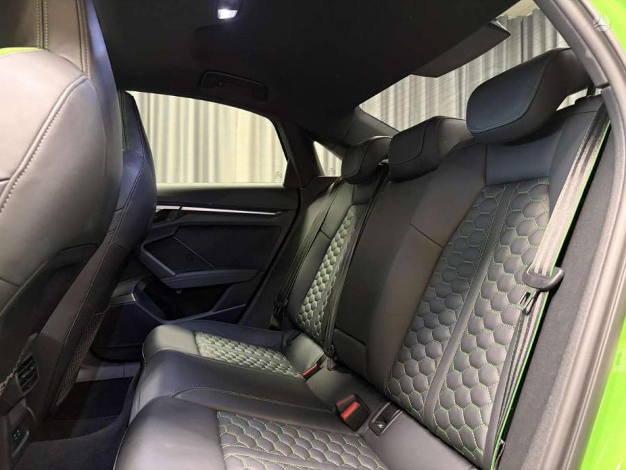 Green Audi RS3 2024 in Riga, with an engine capacity of 2.48 L and mileage of 59 thousand km for 51300 €, photo 21 on AUTOMOTO.COM.LV