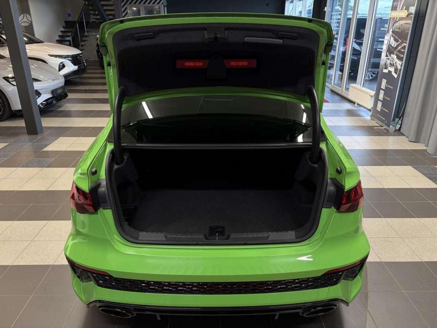 Green Audi RS3 2024 in Riga, with an engine capacity of 2.48 L and mileage of 59 thousand km for 51300 €, photo 29 on AUTOMOTO.COM.LV
