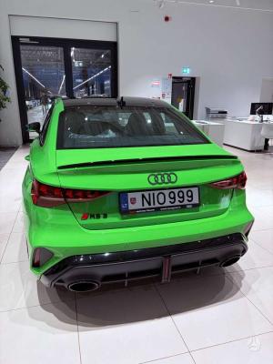 Green Audi RS3 2025 in Vilnius, with an engine capacity of 2.48 L and mileage of 5 thousand km for 64999 €, photo 2 on AUTOMOTO.COM.LV