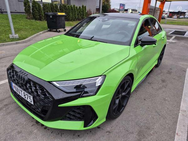 Zaļš Audi RS3 2025 Kauņa, ar dzinēja tilpumu 2.48 L un nobraukumu 12 tūkst. km par 62500 €, foto 1 vietnē AUTOMOTO.COM.LV