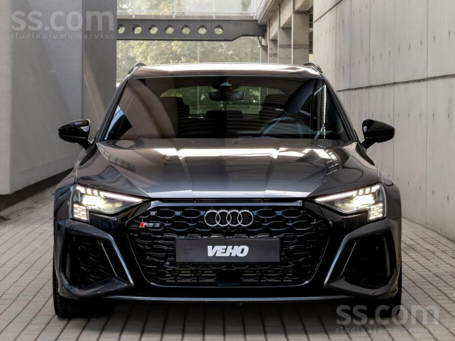 Grey Audi RS3 2024 in Riga, with an engine capacity of 2.50 L and mileage of 34 thousand km for 46900 €, photo 3 on AUTOMOTO.COM.LV