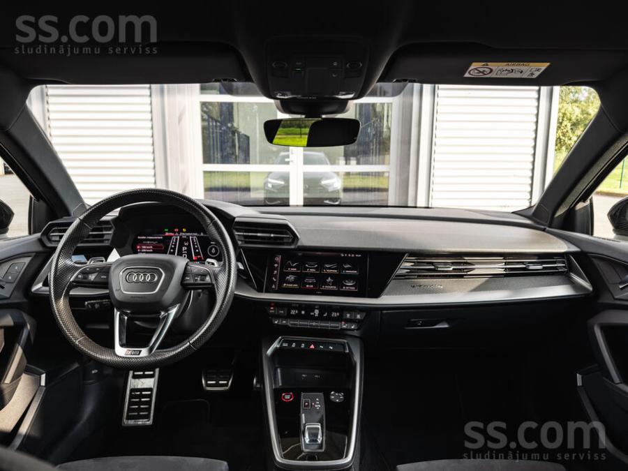 Grey Audi RS3 2024 in Riga, with an engine capacity of 2.50 L and mileage of 34 thousand km for 46900 €, photo 33 on AUTOMOTO.COM.LV